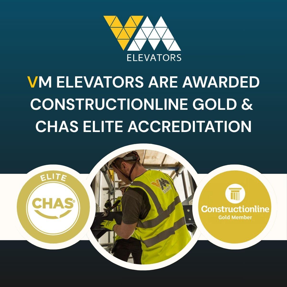 VM Elevators Achieves Constructionline Gold and CHAS Elite Accreditation Amid Strengthened ...